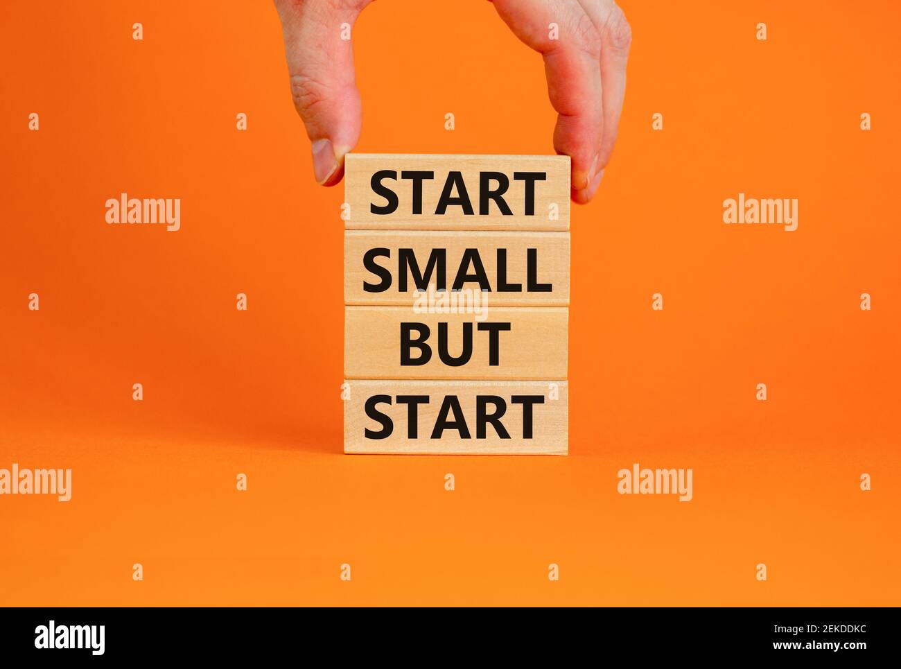 Start small but start symbol. Concept words 'Start small but start' on ...