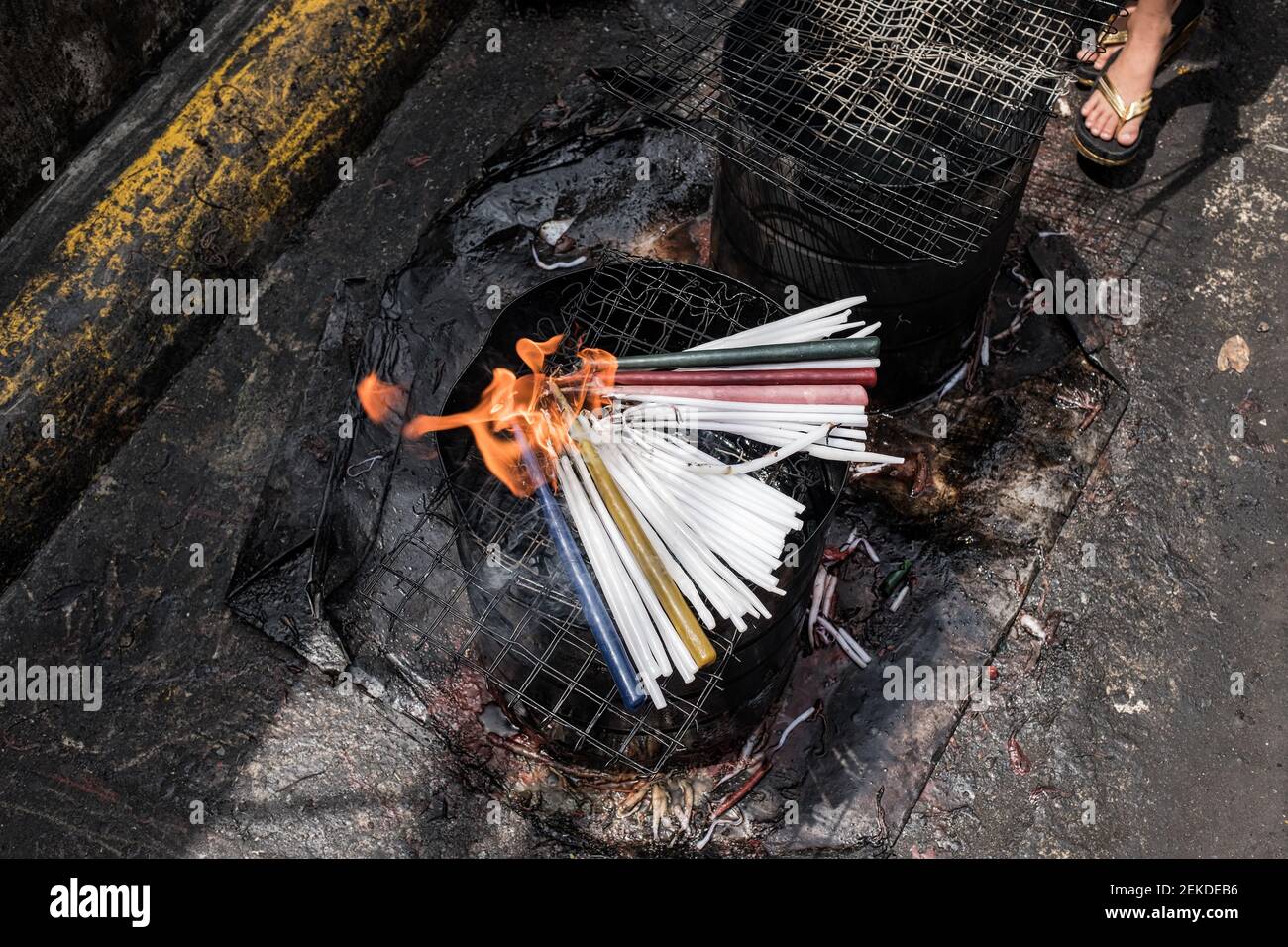 Candles sellers, Cebu, Philippines, people, places, daily life Stock ...