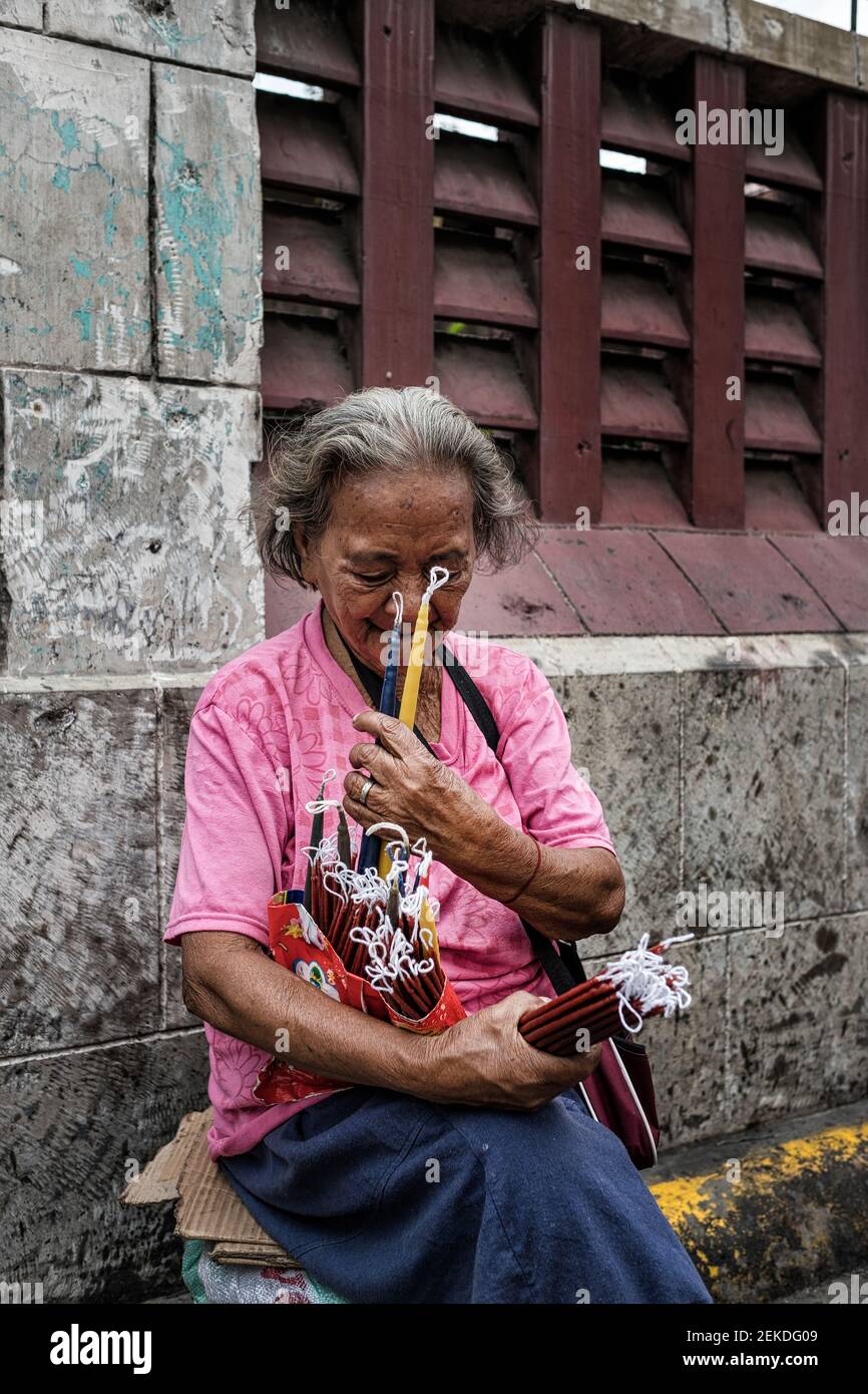 Candles sellers, Cebu, Philippines, people, places, daily life Stock ...