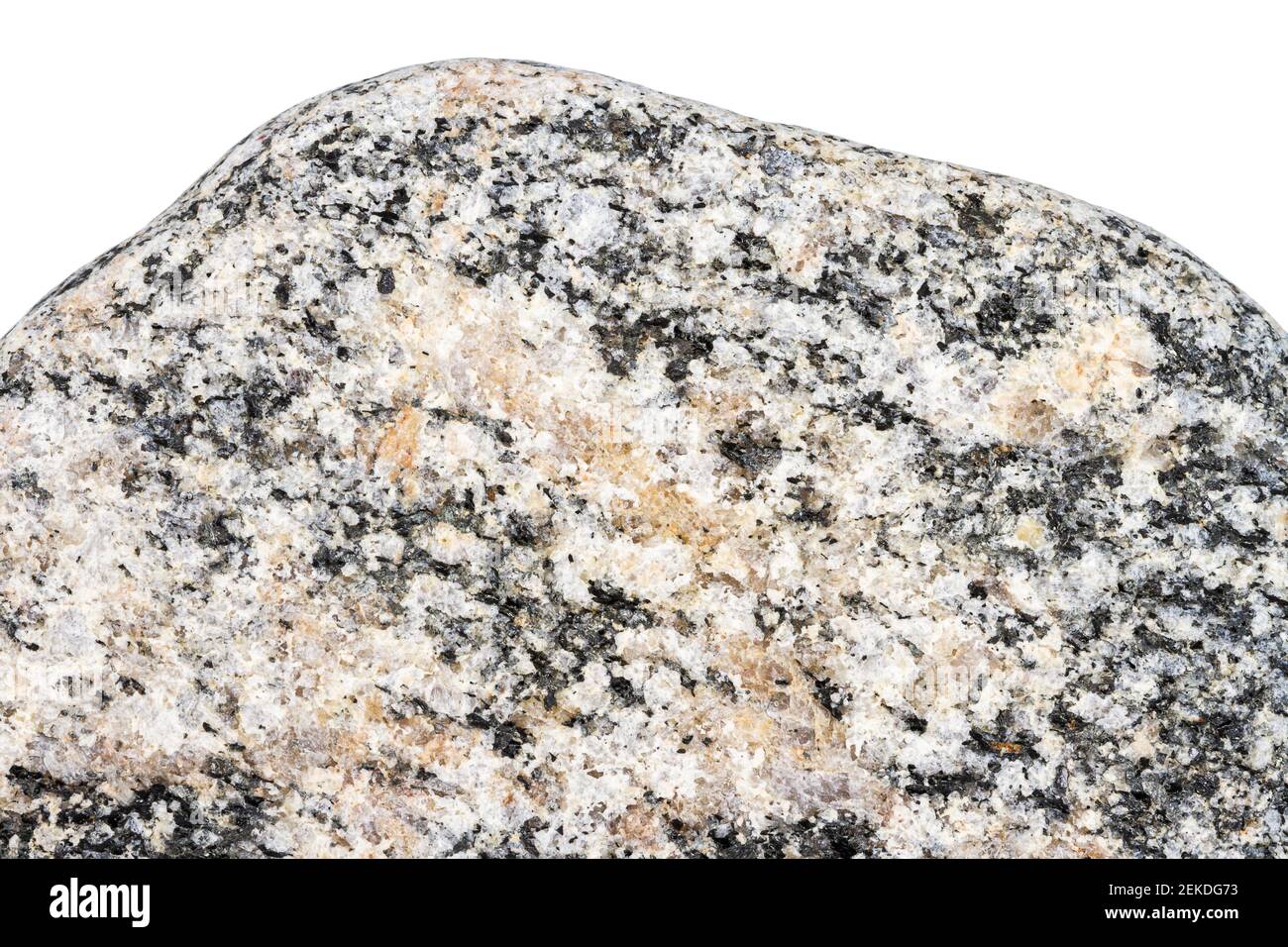 Part of a gray stone isolated on white background Stock Photo - Alamy