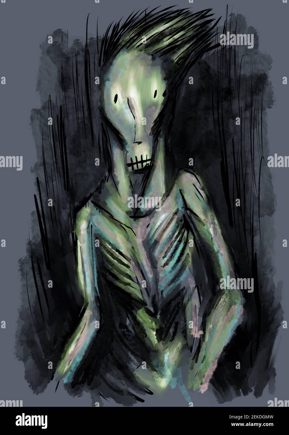 a dark man drawing Stock Photo - Alamy