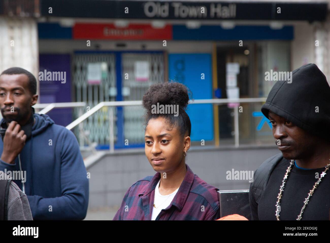 People stand outside Lewisham town hall commemorating the Battle of ...