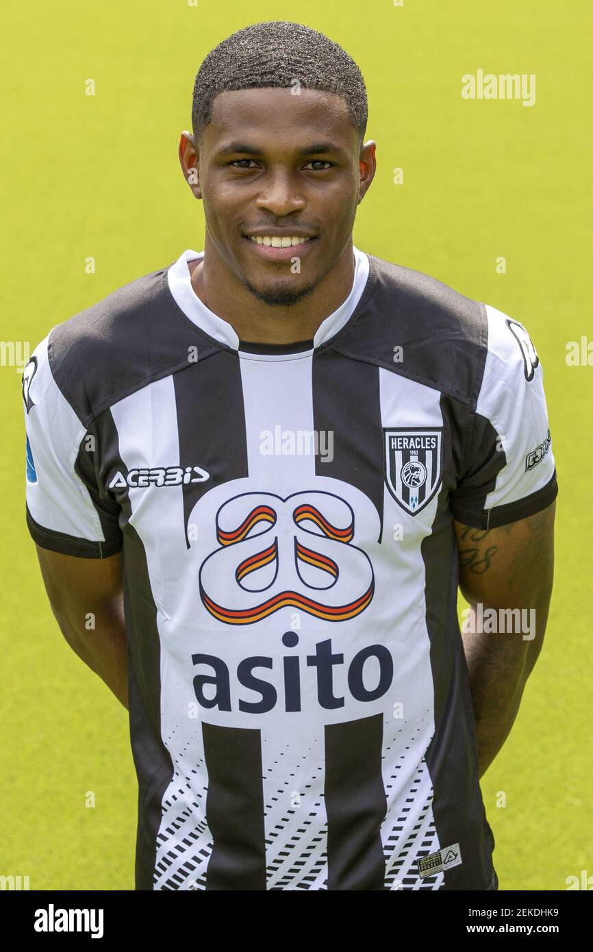 ALMELO 14-08-2020, Jeremy Cijntje, During the photocall at the Erve ...