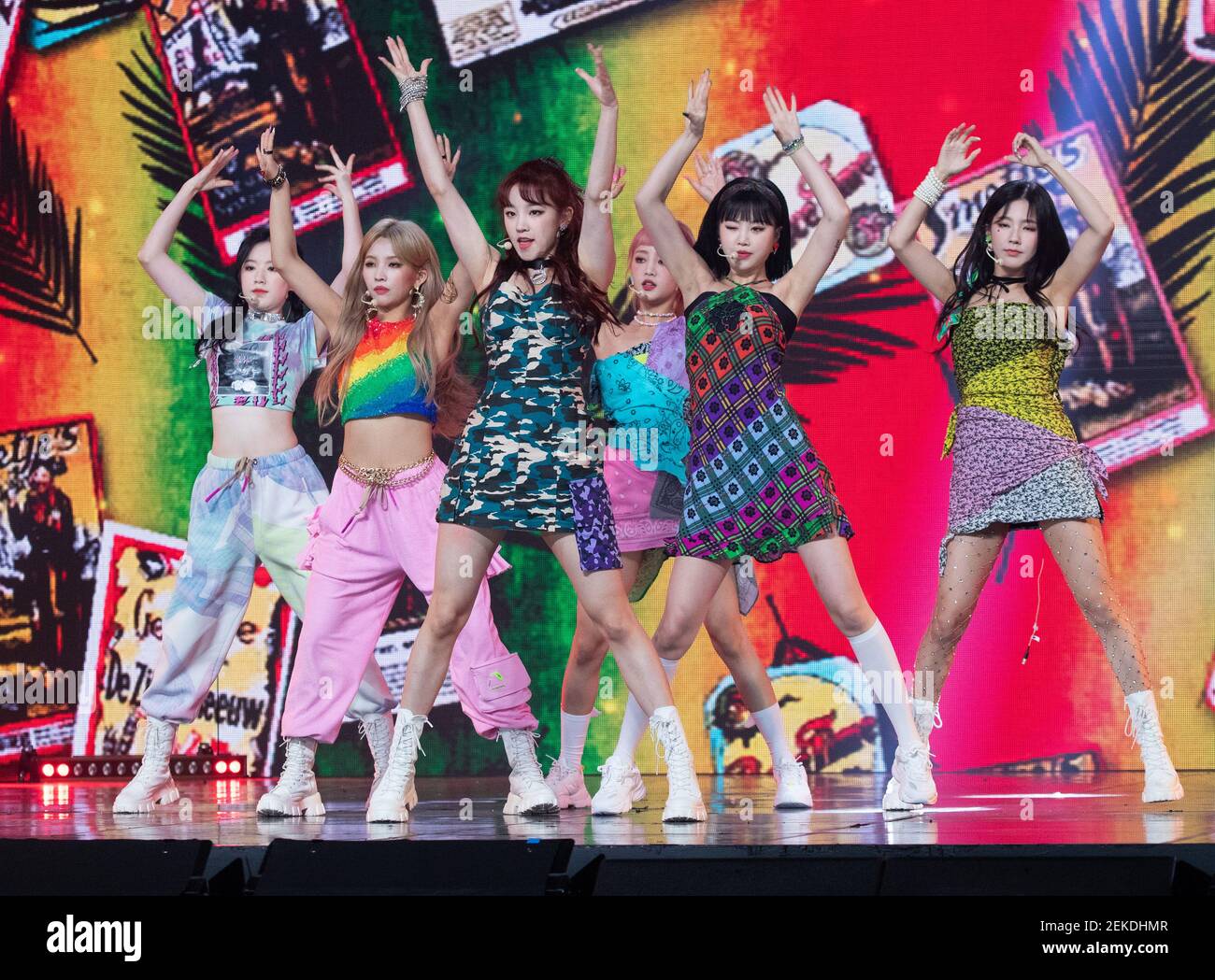 12 August 2020 - Goyang, South Korea : South Korean K-Pop girl group G ...