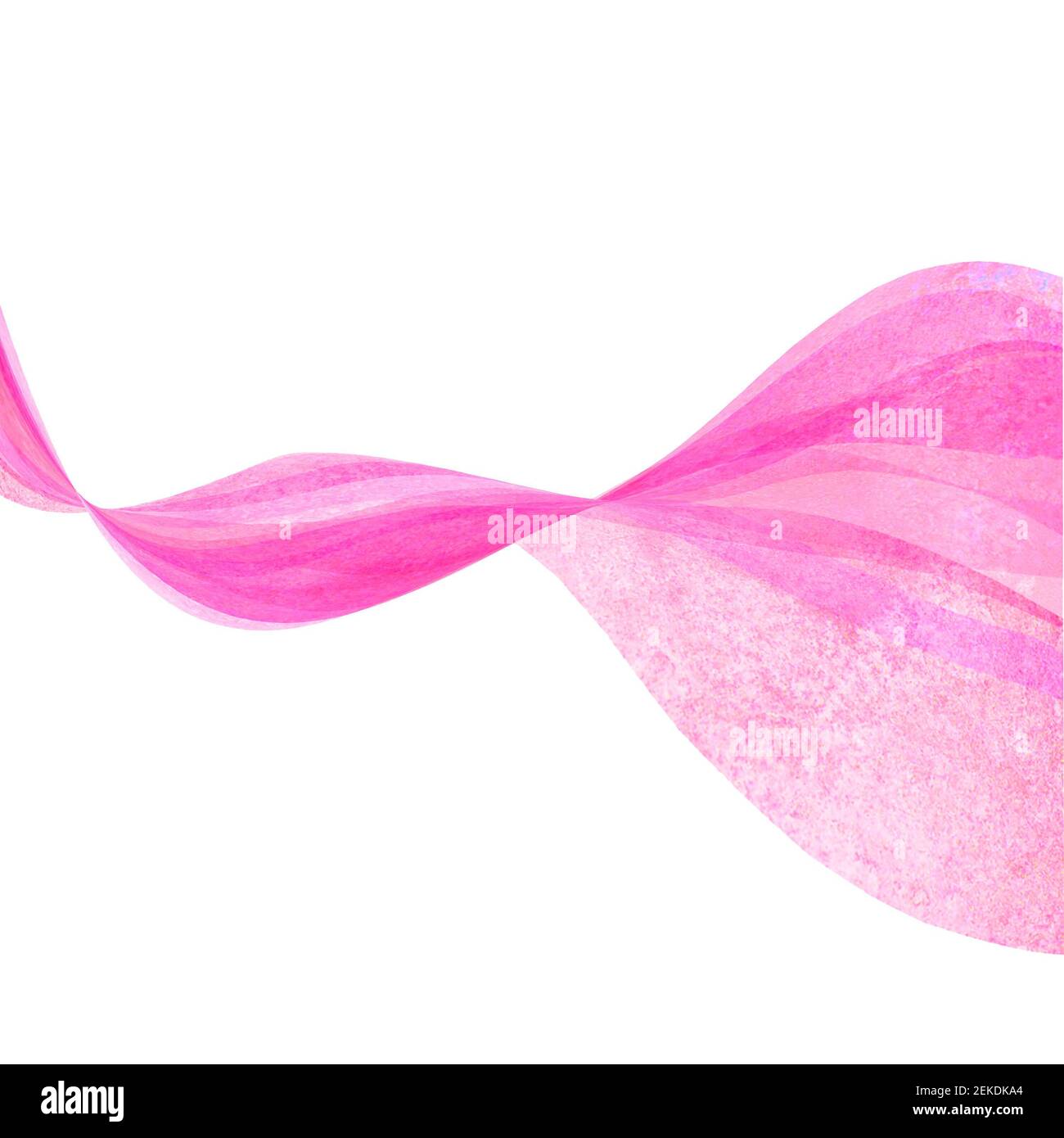 Watercolor transparent wave pink color background. Watercolour hand ...