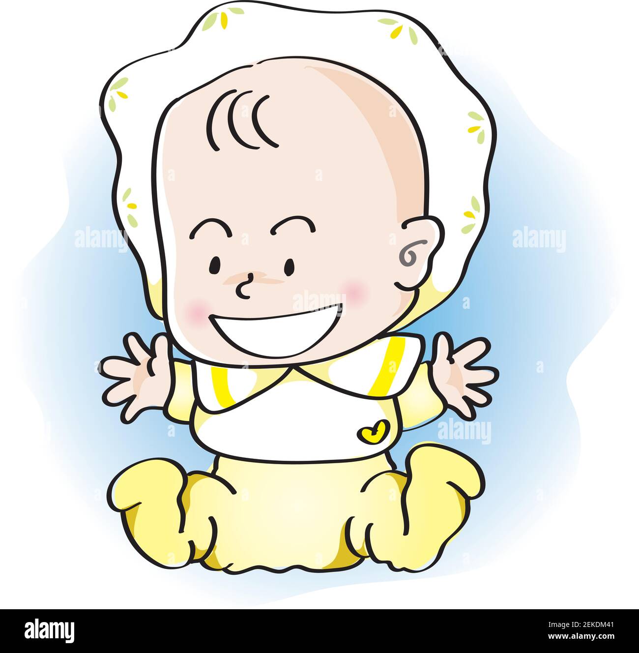 Baby boy crawling cartoon Cut Out Stock Images & Pictures - Alamy