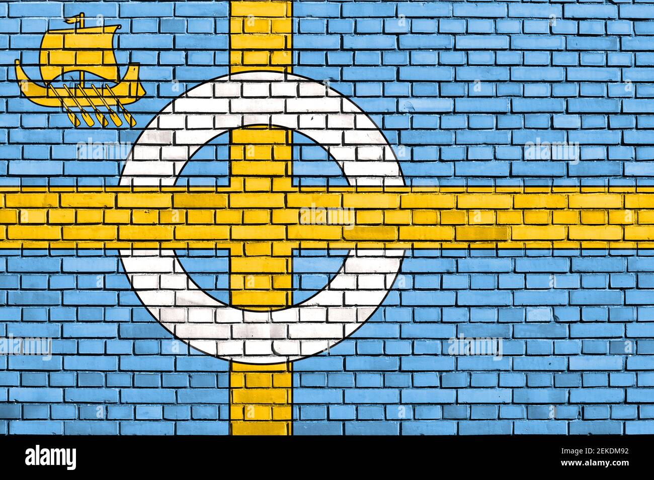 flag of Isle of Skye painted on brick wall Stock Photo - Alamy