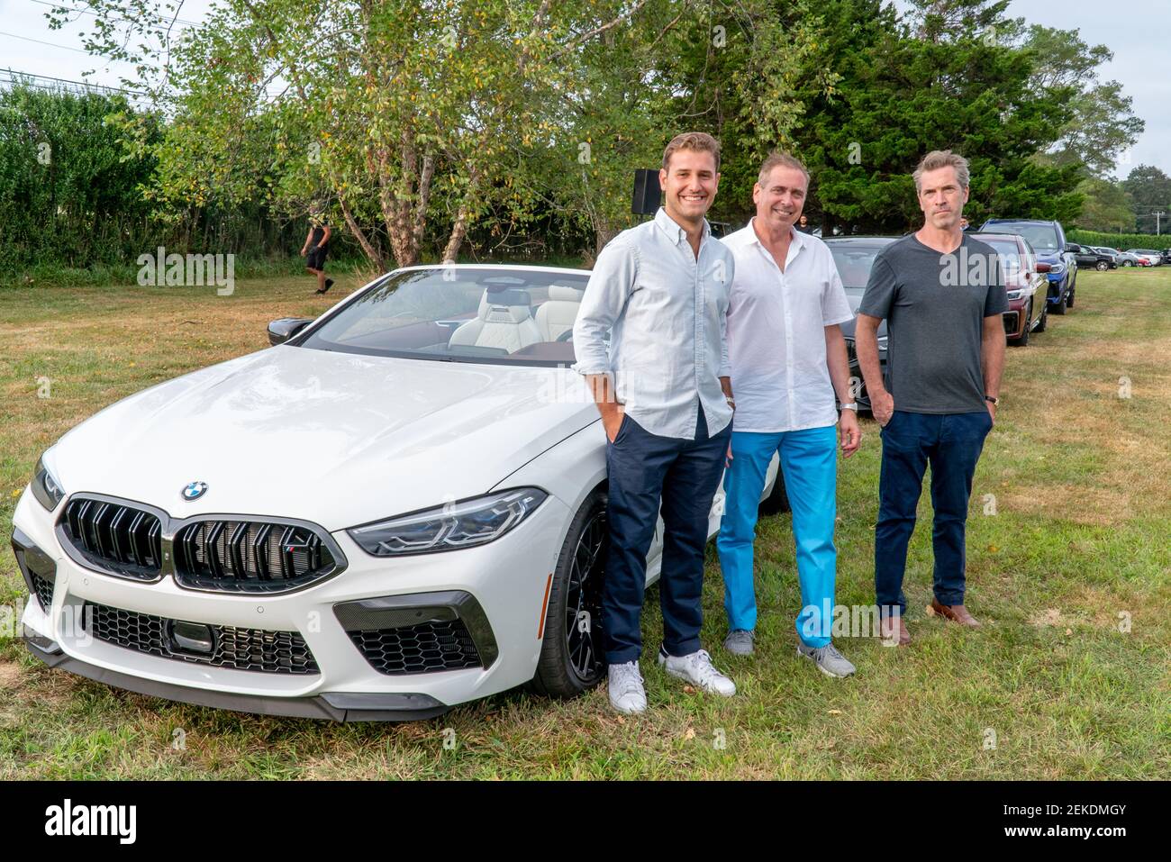 Kyle Johnson, Ken Fishel and Justin Mitchell attends Polo Hamptons 2020 ...