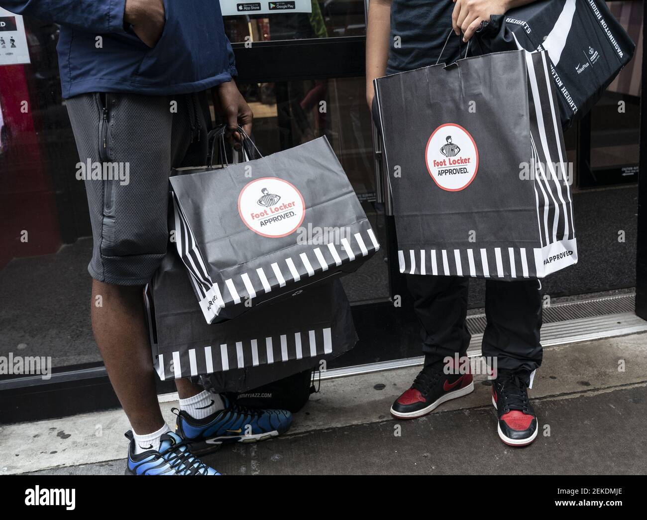General view of Foot Locker store on 34th street in New York on August ...