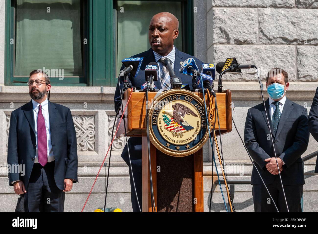 NYPD Chief of Detectives Rodney Harrison speaks at the indictment of ...