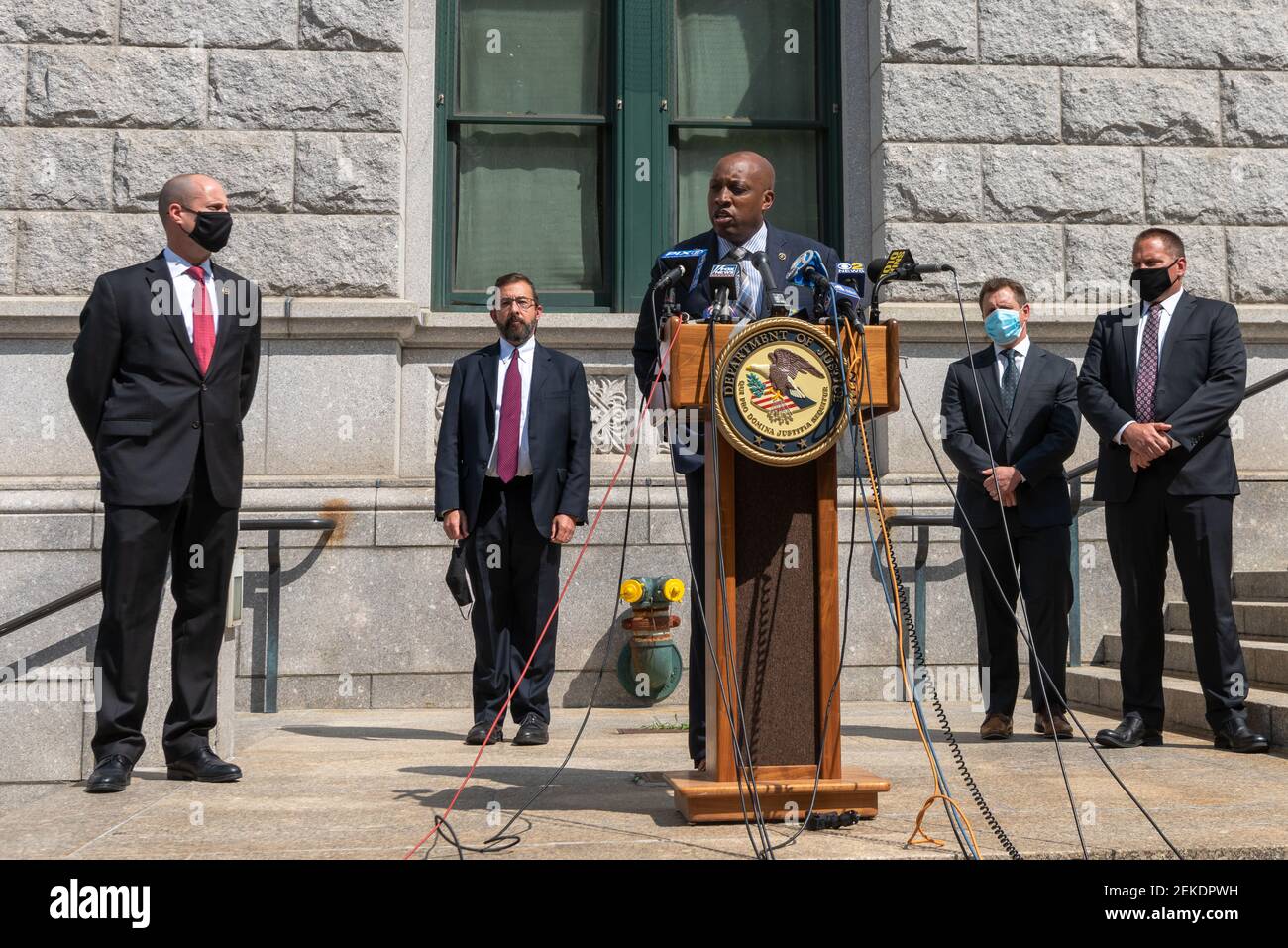NYPD Chief of Detectives Rodney Harrison speaks at the indictment of ...