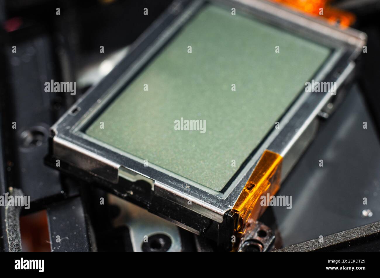 Small LCD screen on the camera for close-up of key information Stock ...