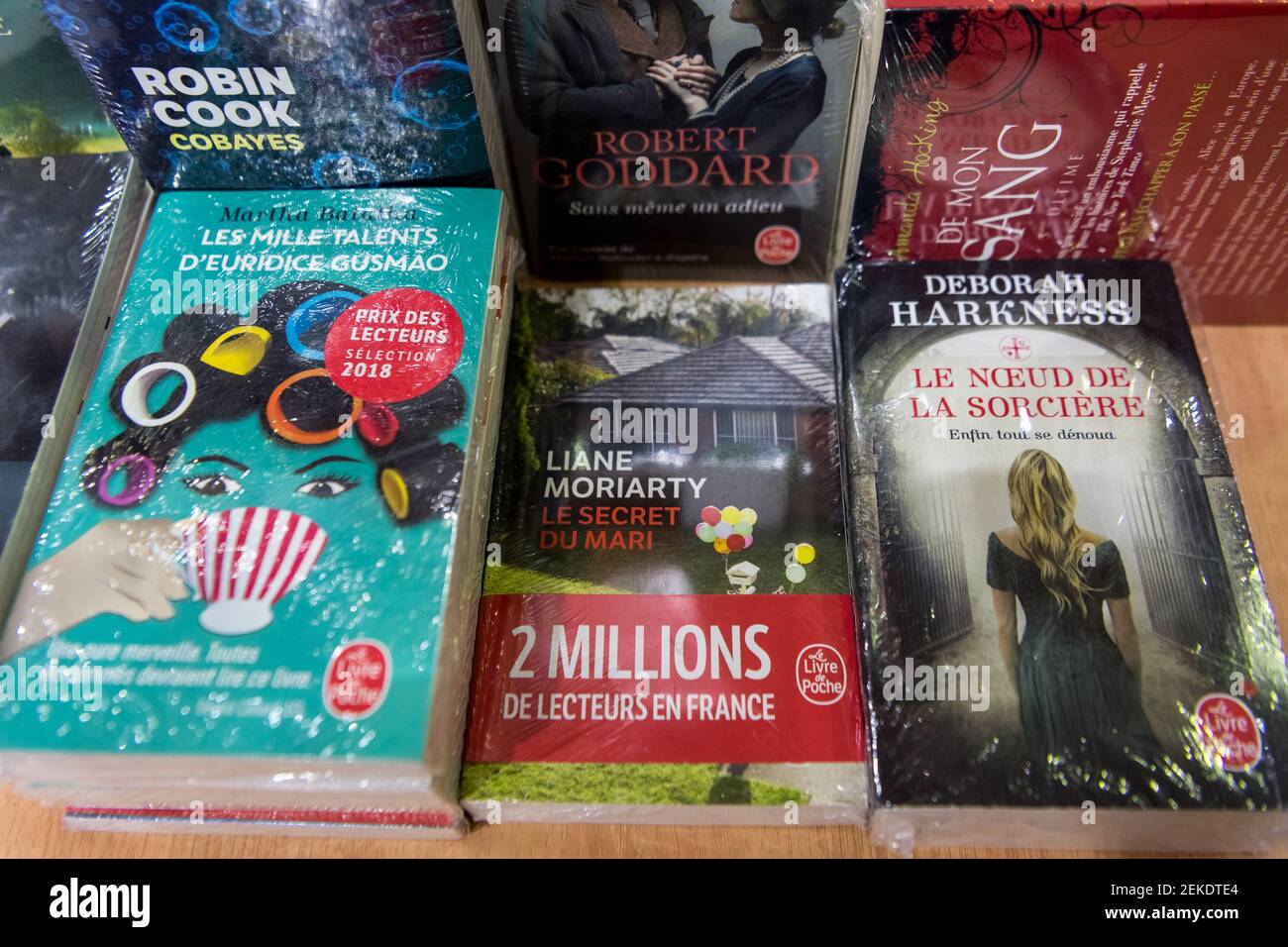 Books written in languages other than Chinese are on display at ...