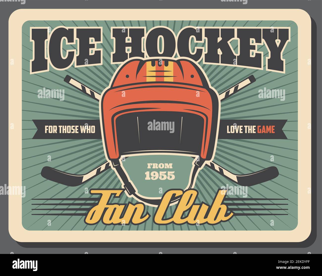 Ice hockey game sport equipment vector design. Sport team players ...
