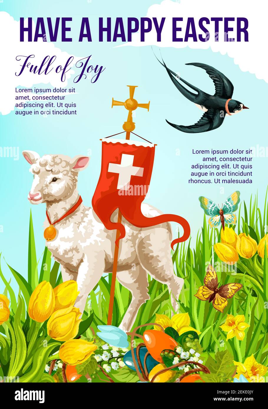 Spring lamb daffodil Stock Vector Images - Alamy