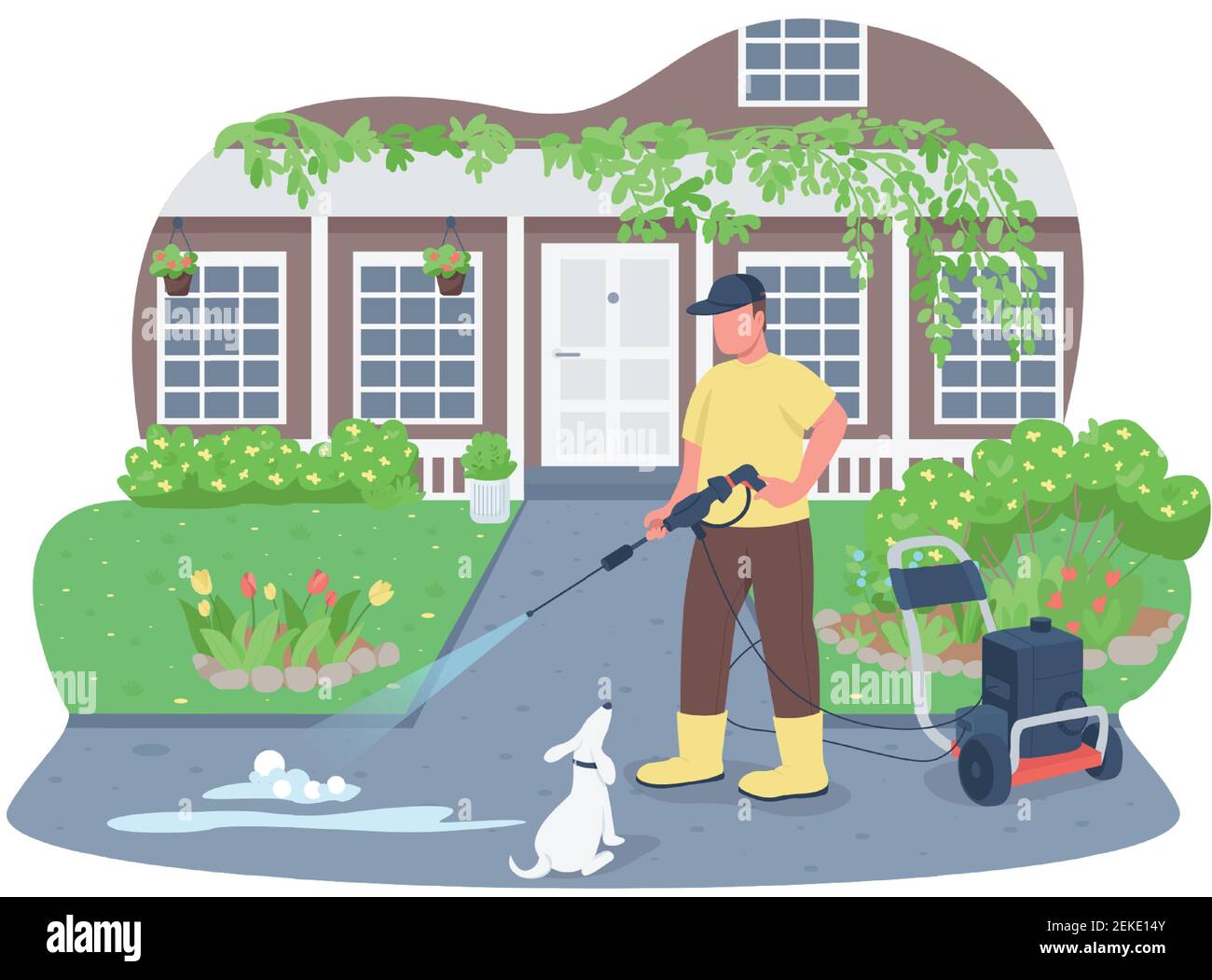 Power wash sidewalk Cut Out Stock Images & Pictures - Alamy