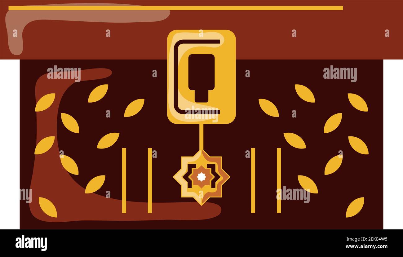 wooden chest antique vector illustration cartoon isolated style Stock ...