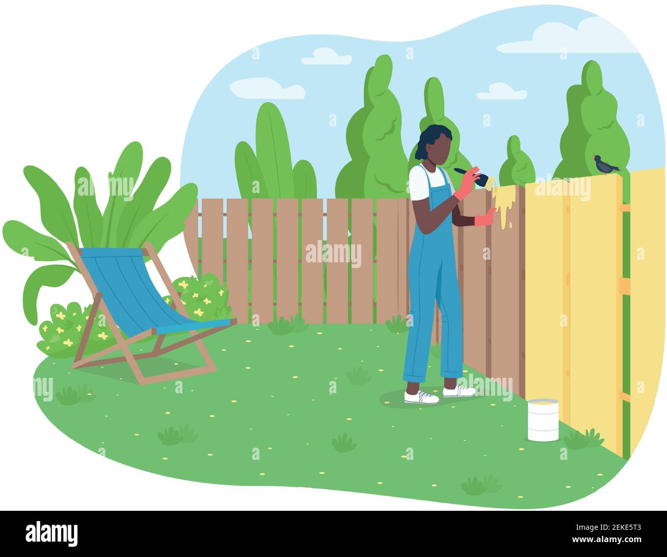 Garden maintenance 2D vector web banner, poster Stock Vector Image ...
