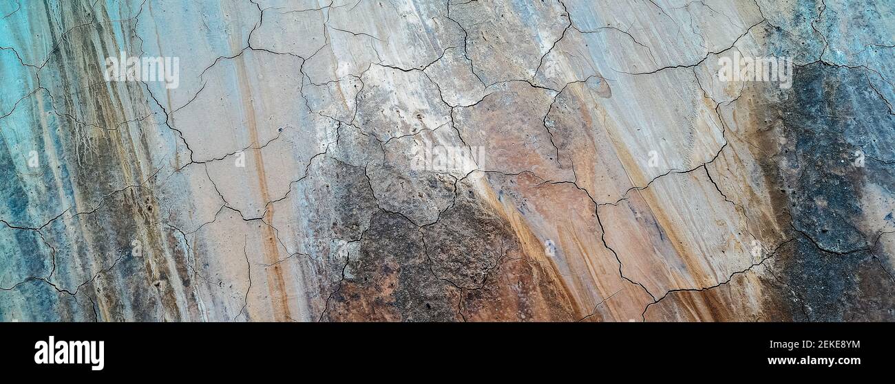Playa surface, Panamint Valley, Death Valley National Park, California ...