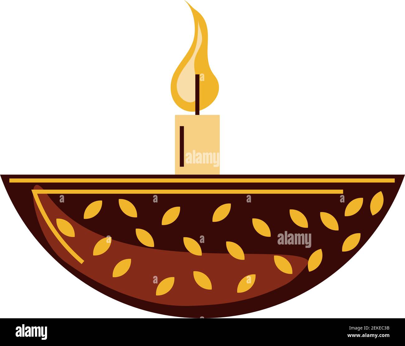 lantern with burning candle vector illustration cartoon isolated style ...