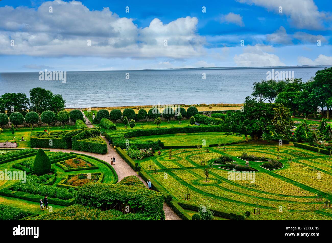 Gardens at Dunrobin Castle,family seat of the Earl of Sutherland and ...