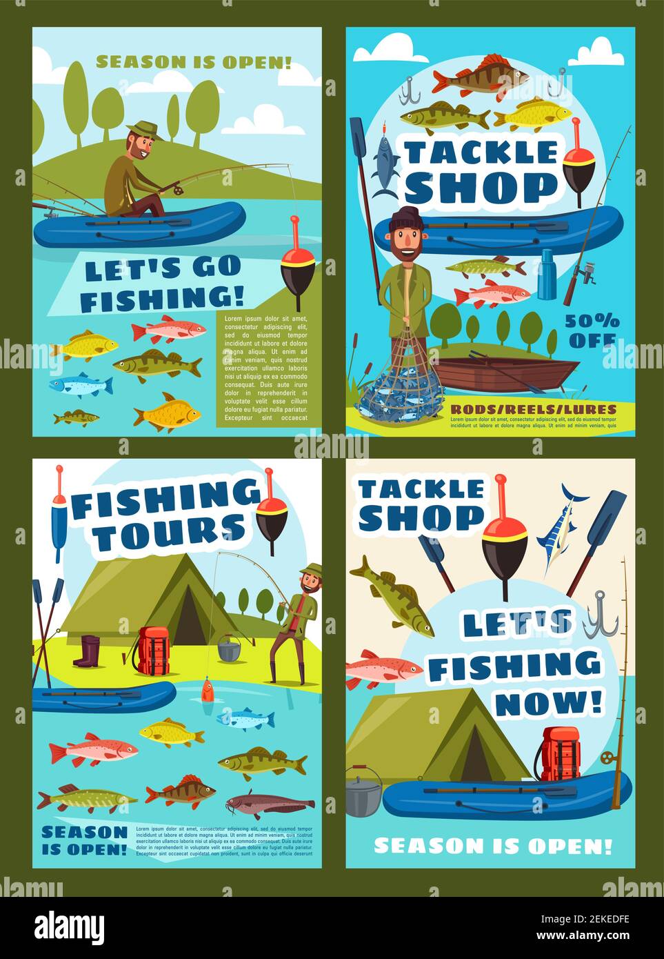 Sea fishing and lake fishery season, fish catch tours and fisher ...