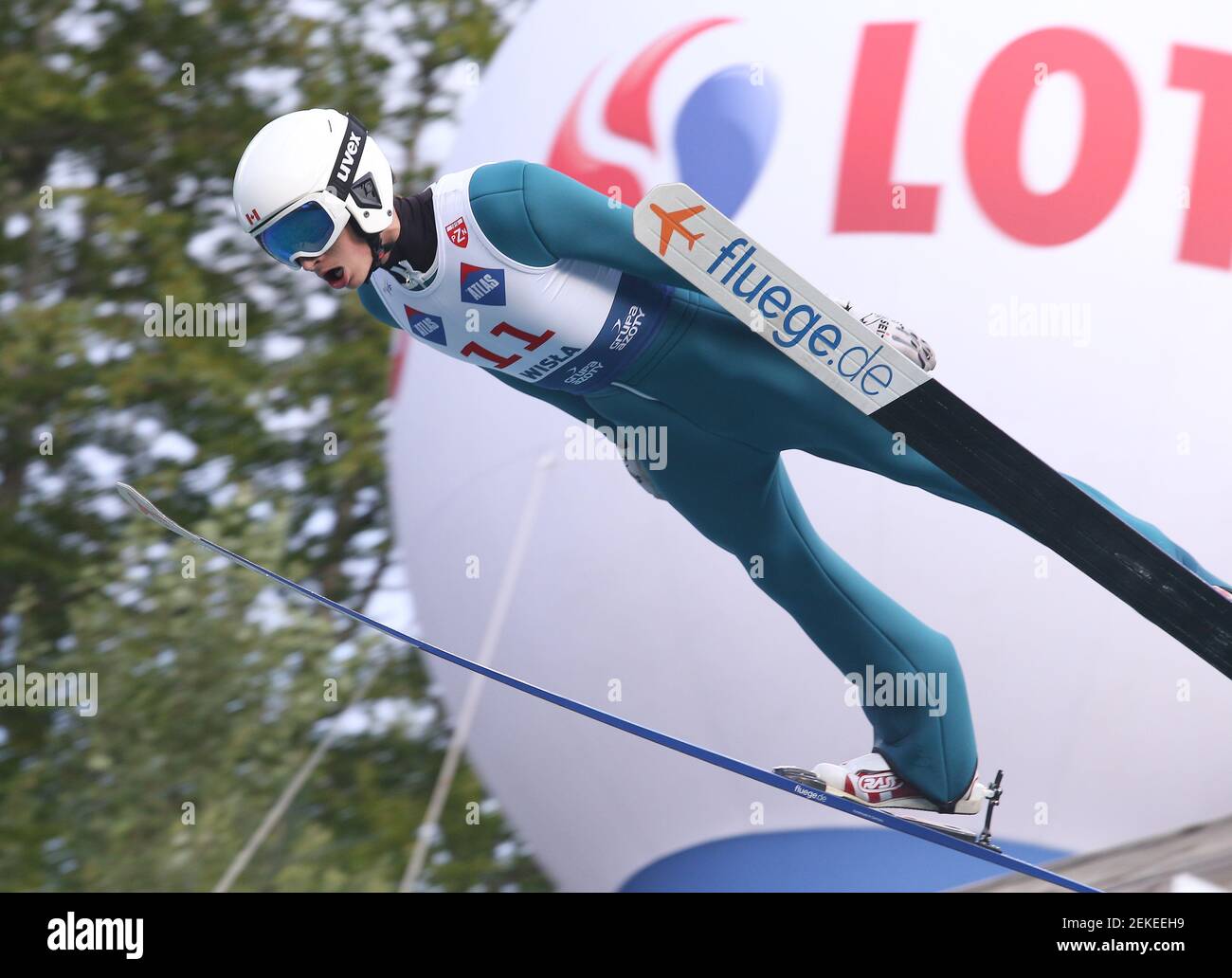 Matthew Soukup during the individual competition of the FIS Ski Jumping ...