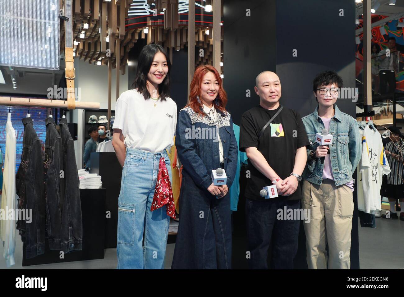 Chinese model Liu Wen attends a brand promotional event in Shanghai ...