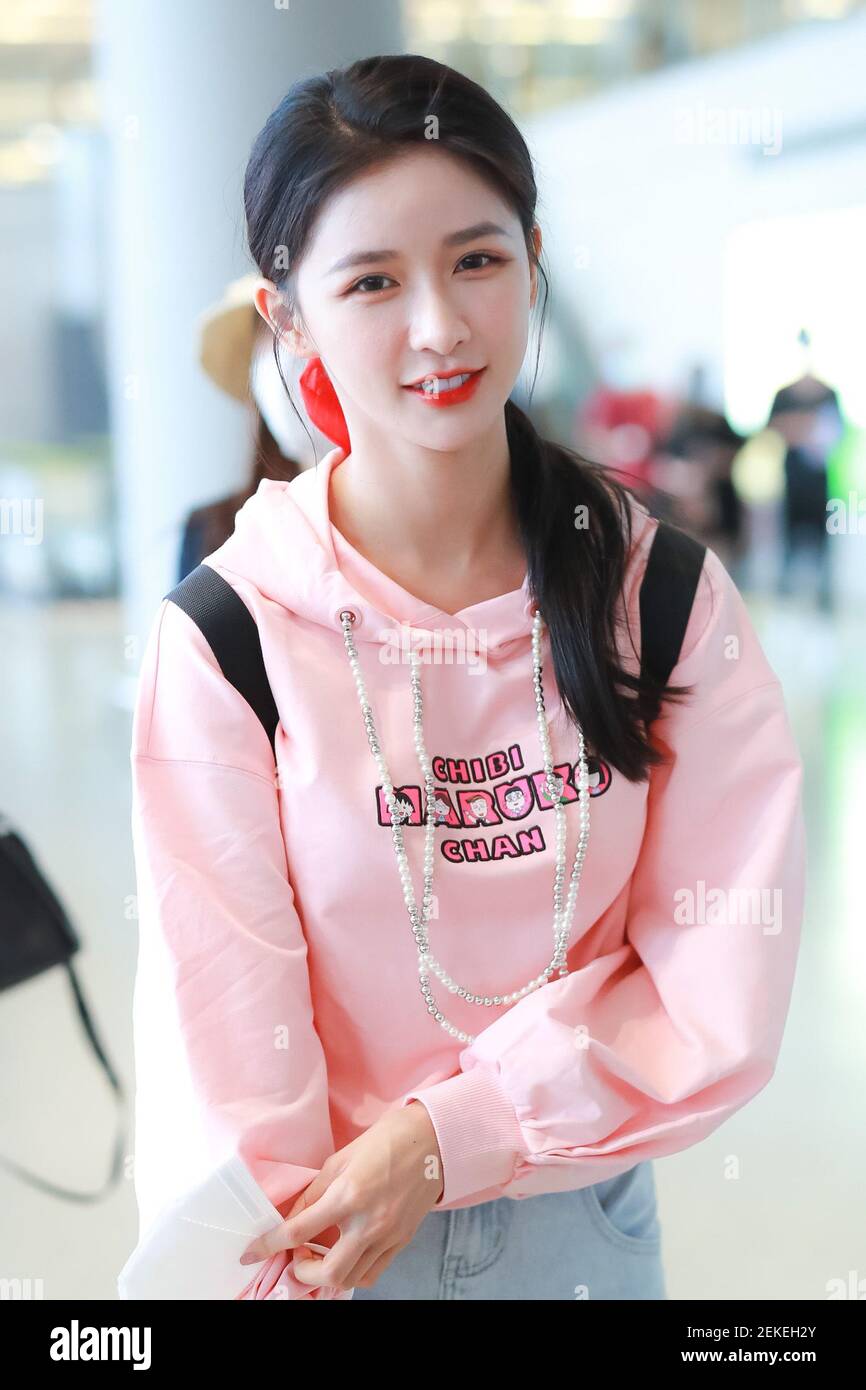 Malaysia singer and actress Joey Chua arrives at a Shanghai airport ...