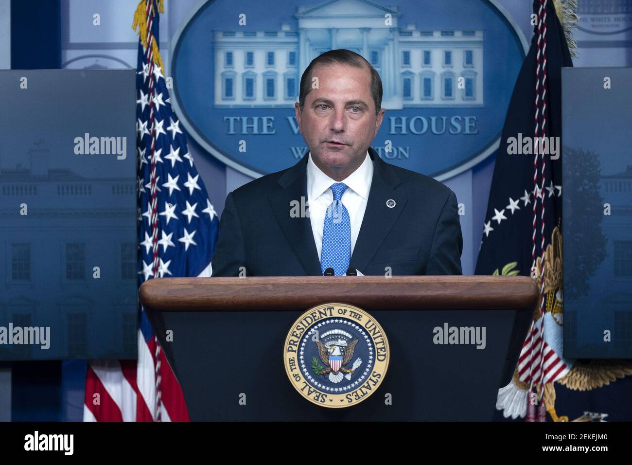 Alex Azar, secretary of Health and Human Services (HHS), speaks during ...