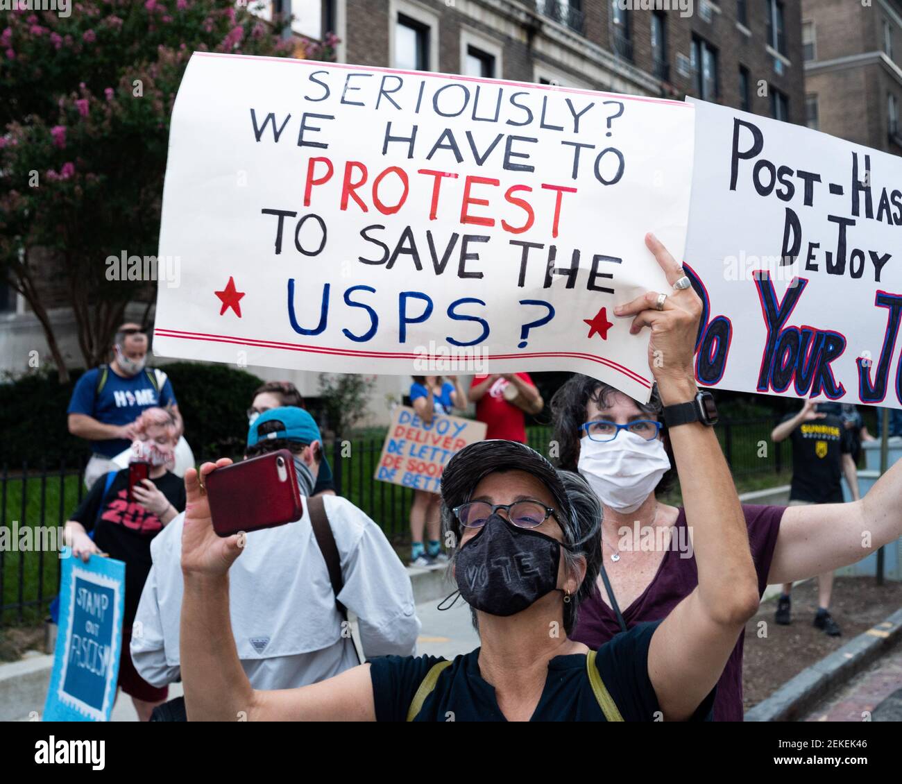 August 23, 2020 - Washington, DC, United States: Protester holding a ...