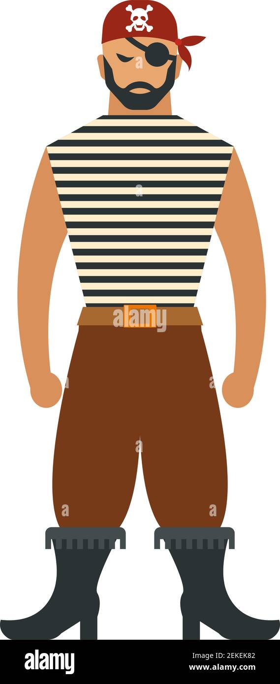 Brave pirate vector isolated on white background Stock Vector Image ...