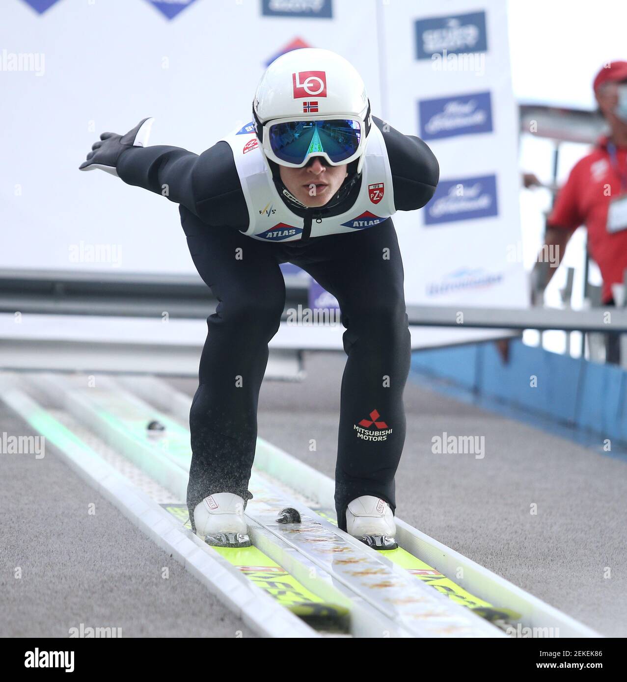 Robin Pedersen during the individual competition of the FIS Ski Jumping Summer Grand Prixp in ...