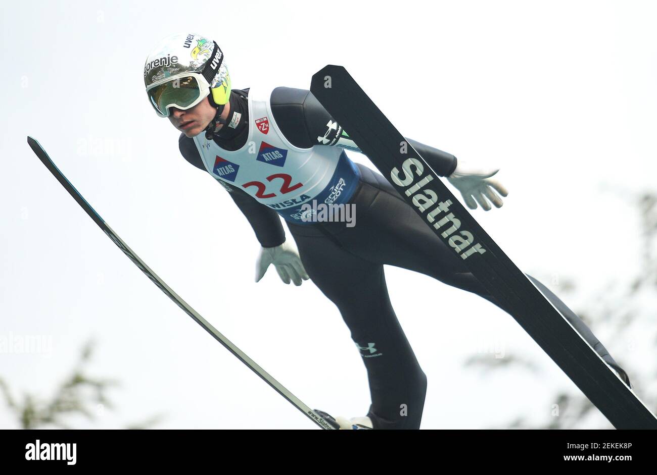 Anze Lanisek during the individual competition of the FIS Ski Jumping ...