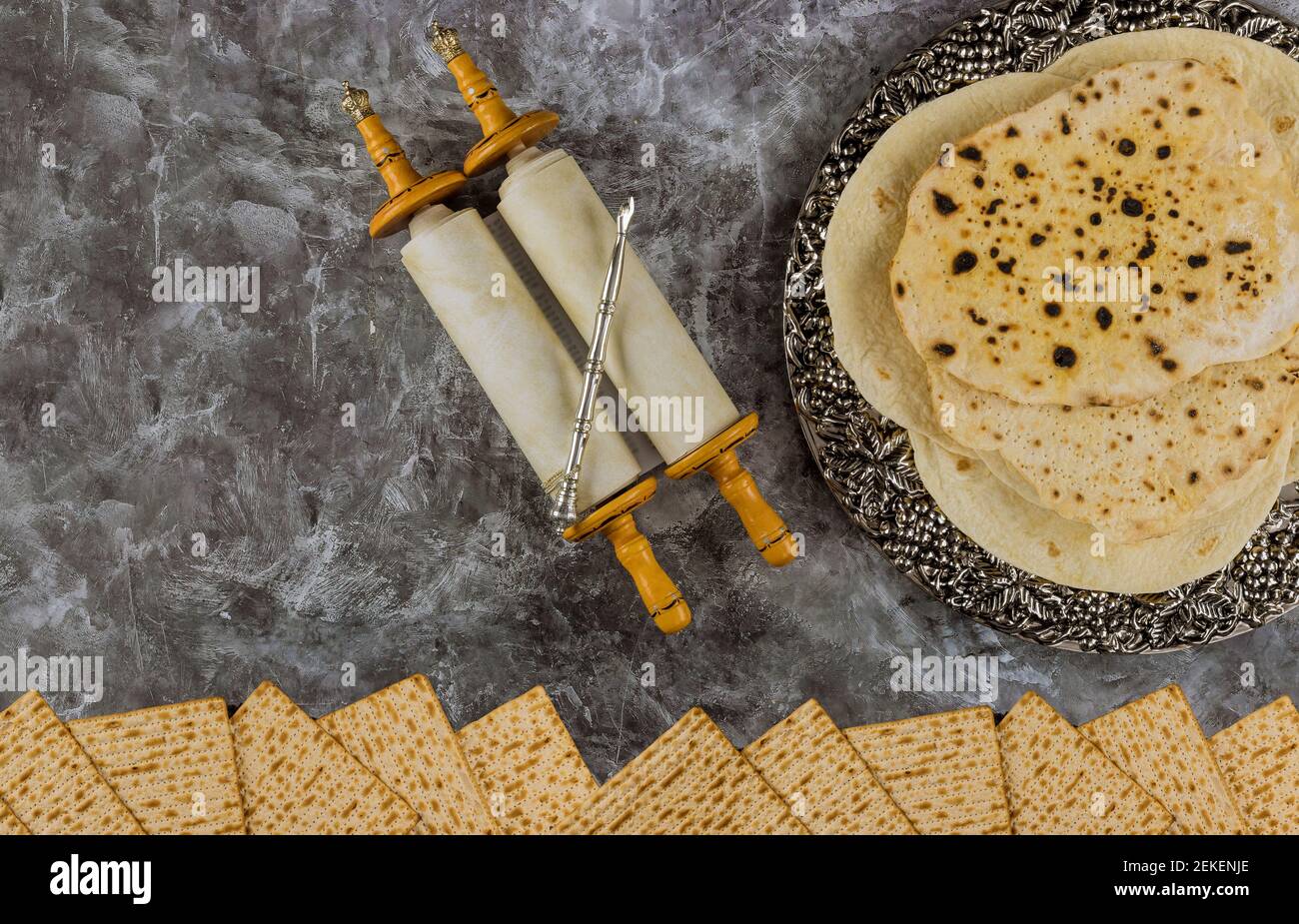 Passover day of great Pesach celebrating symbols holiday traditional ...