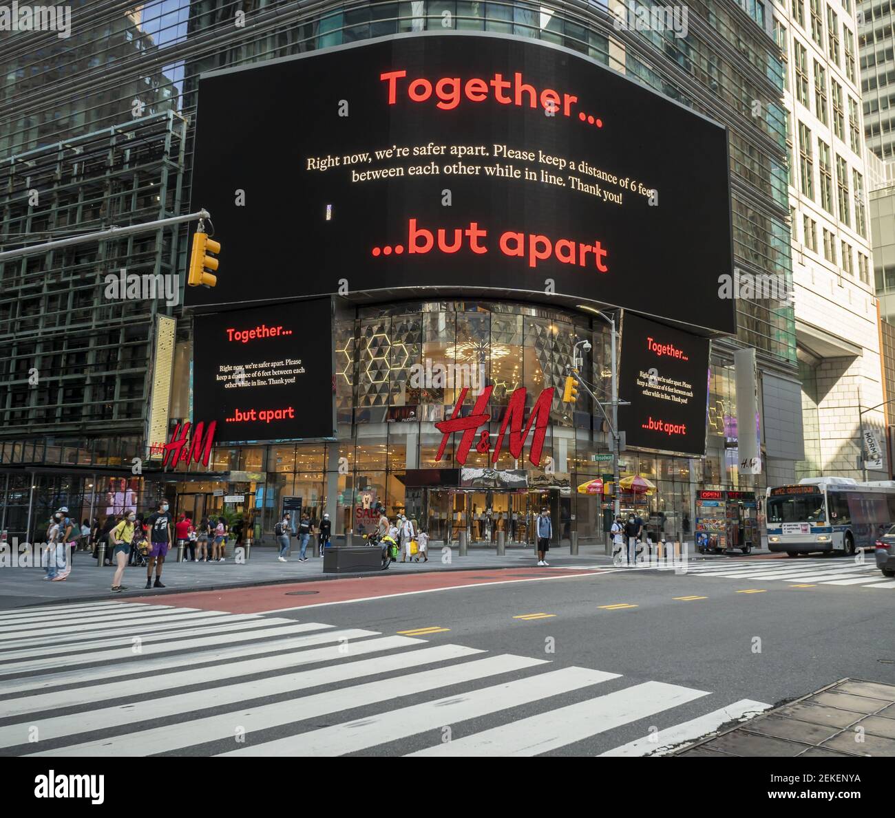 The H&M department store in Times Square in New York on Saturday ...