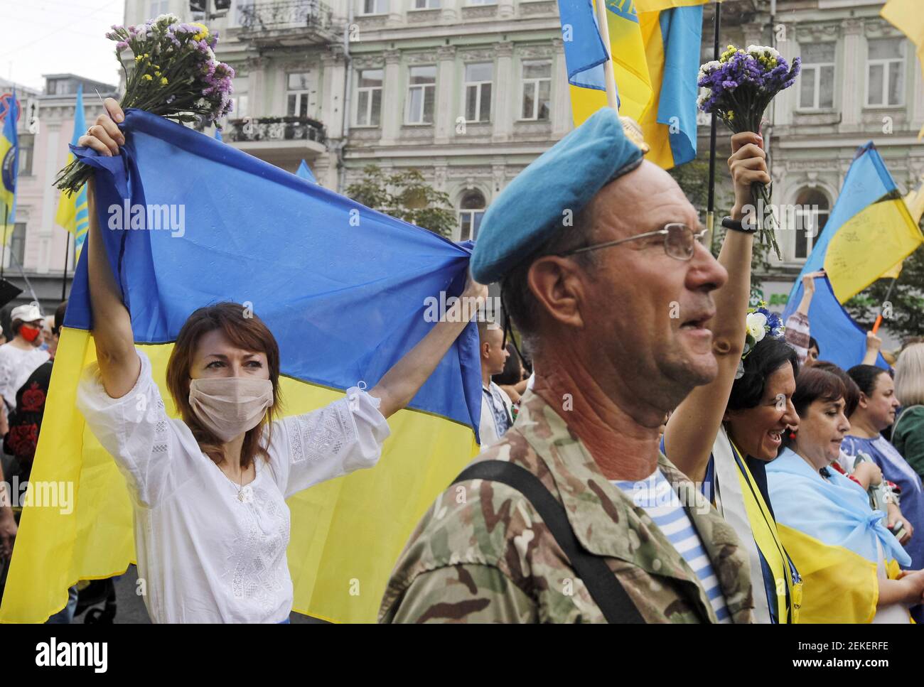 Ukrainian veterans, participants of the eastern Ukraine war conflict ...