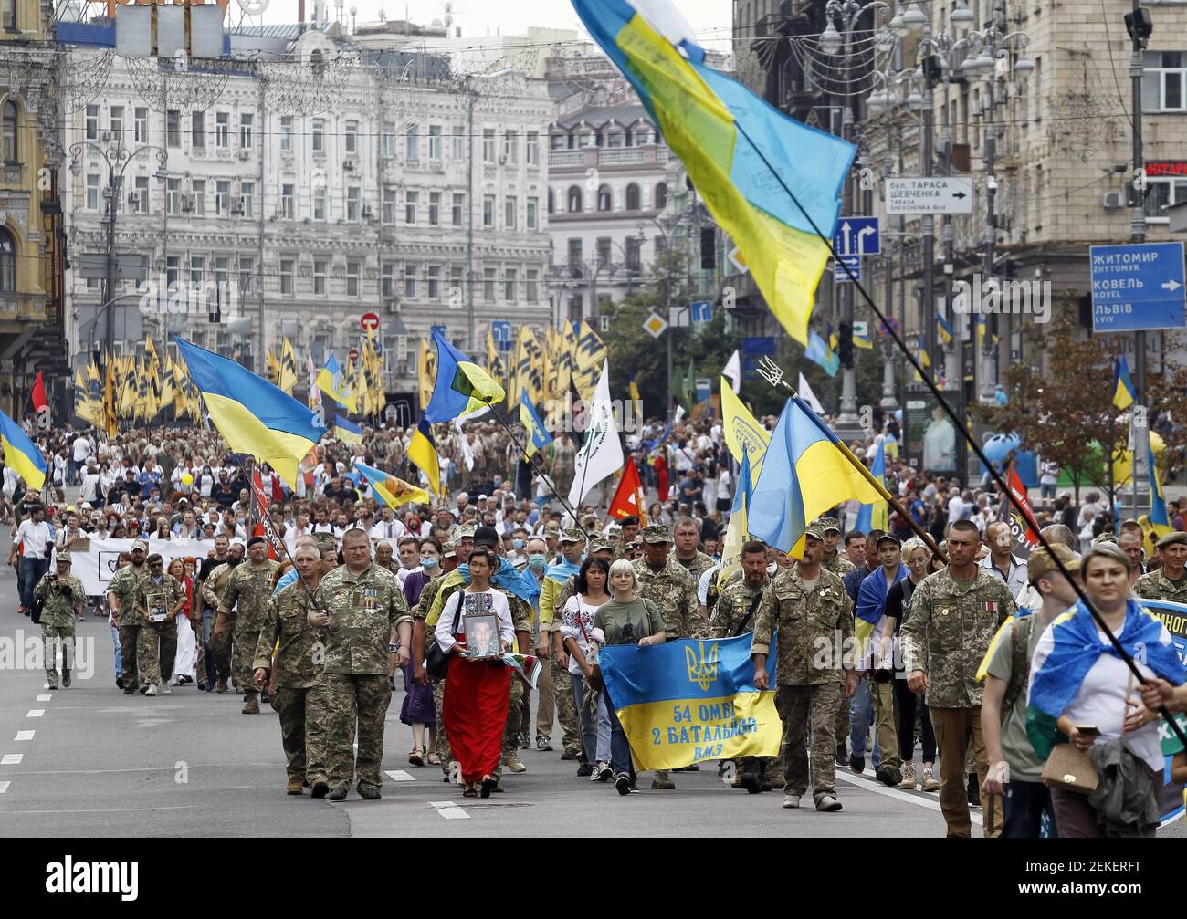 Ukrainian veterans, participants of the eastern Ukraine war conflict ...