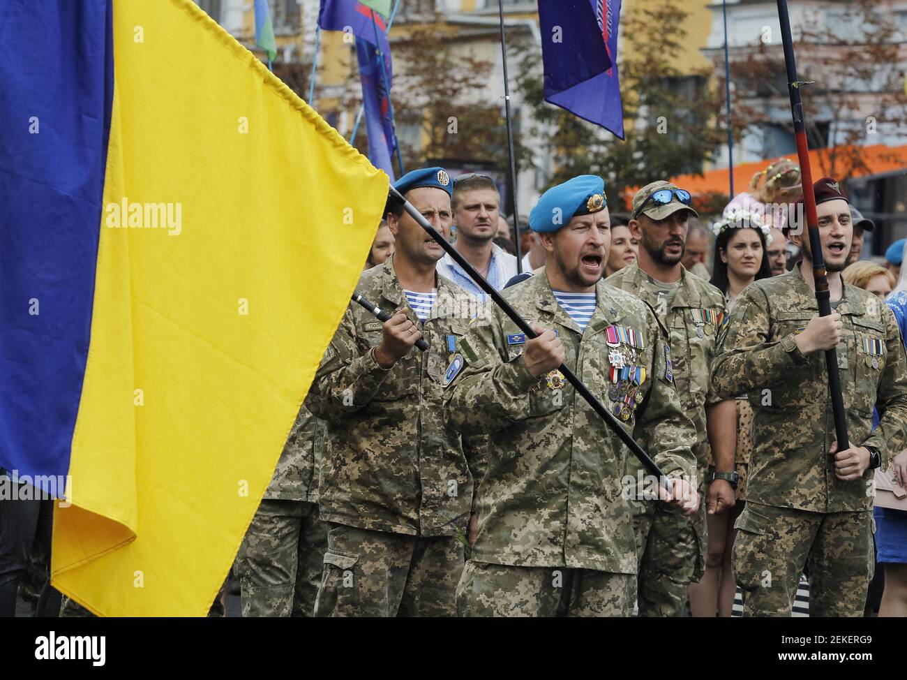 Ukrainian veterans, participants of the eastern Ukraine war conflict ...