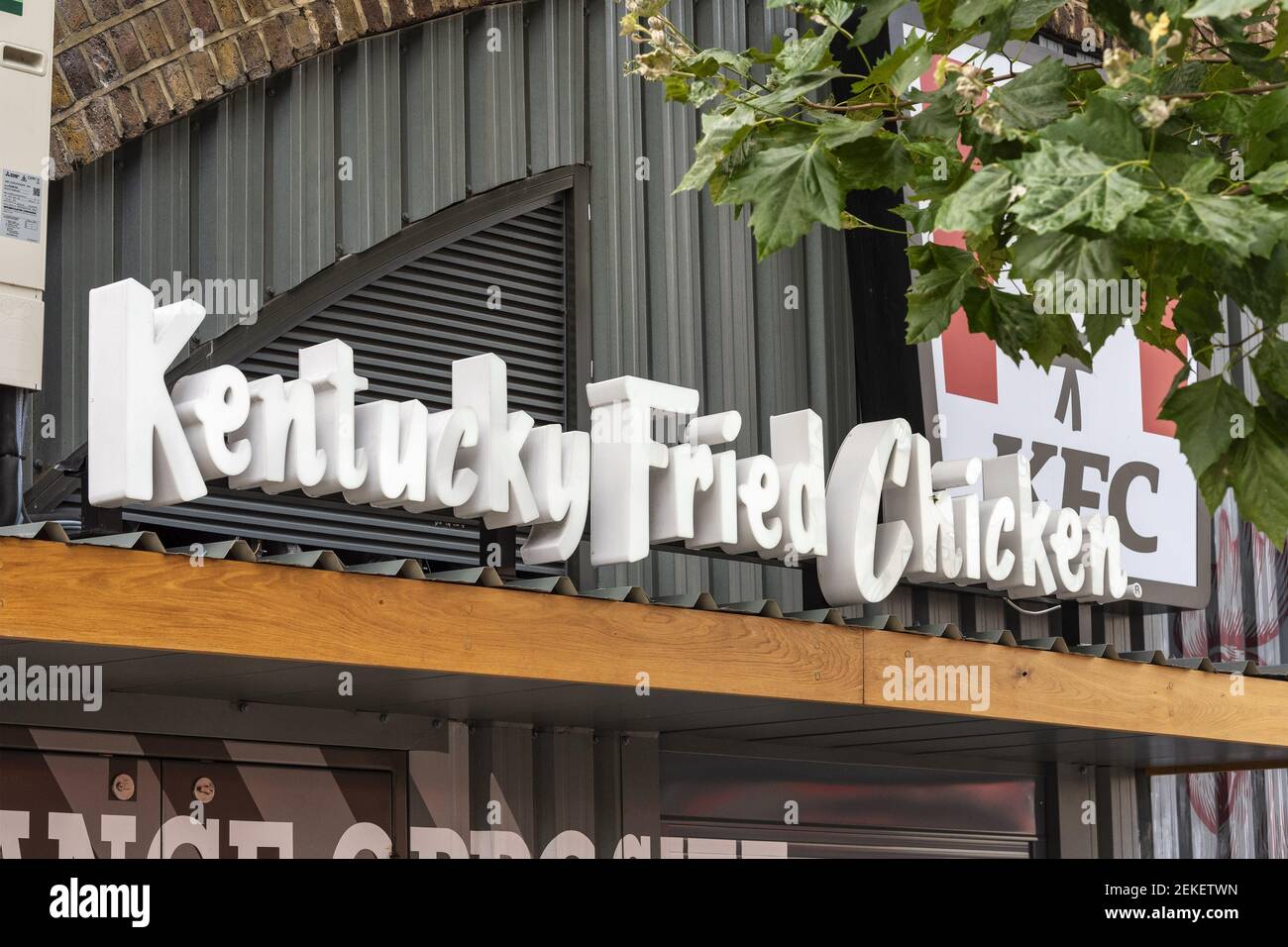 American fast food chicken restaurant chain Kentucky Fried Chicken (KFC ...