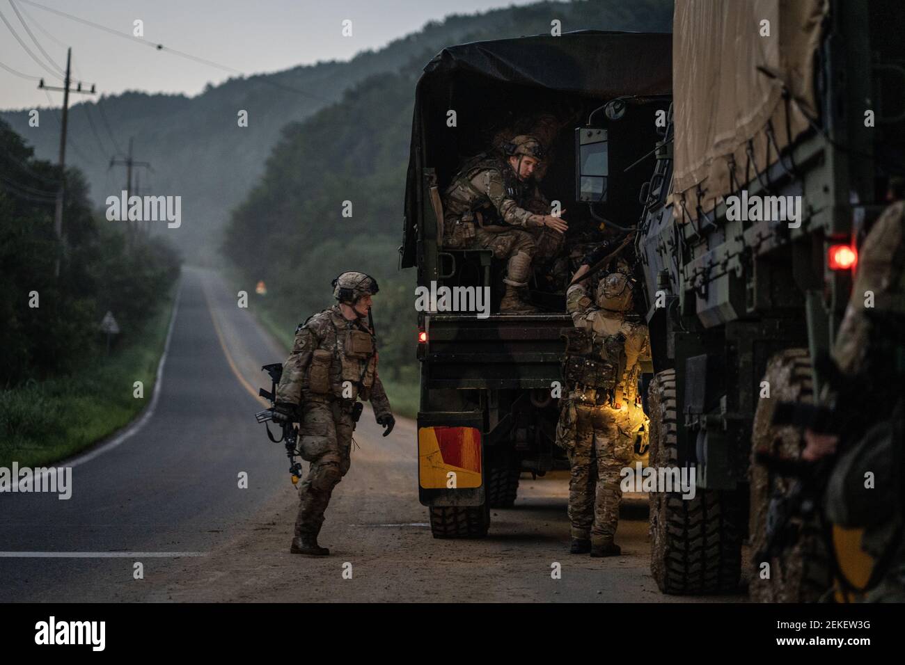 Inje, South Korea - 19 August 2020 : US Army and ROK (Republic of Korea ...