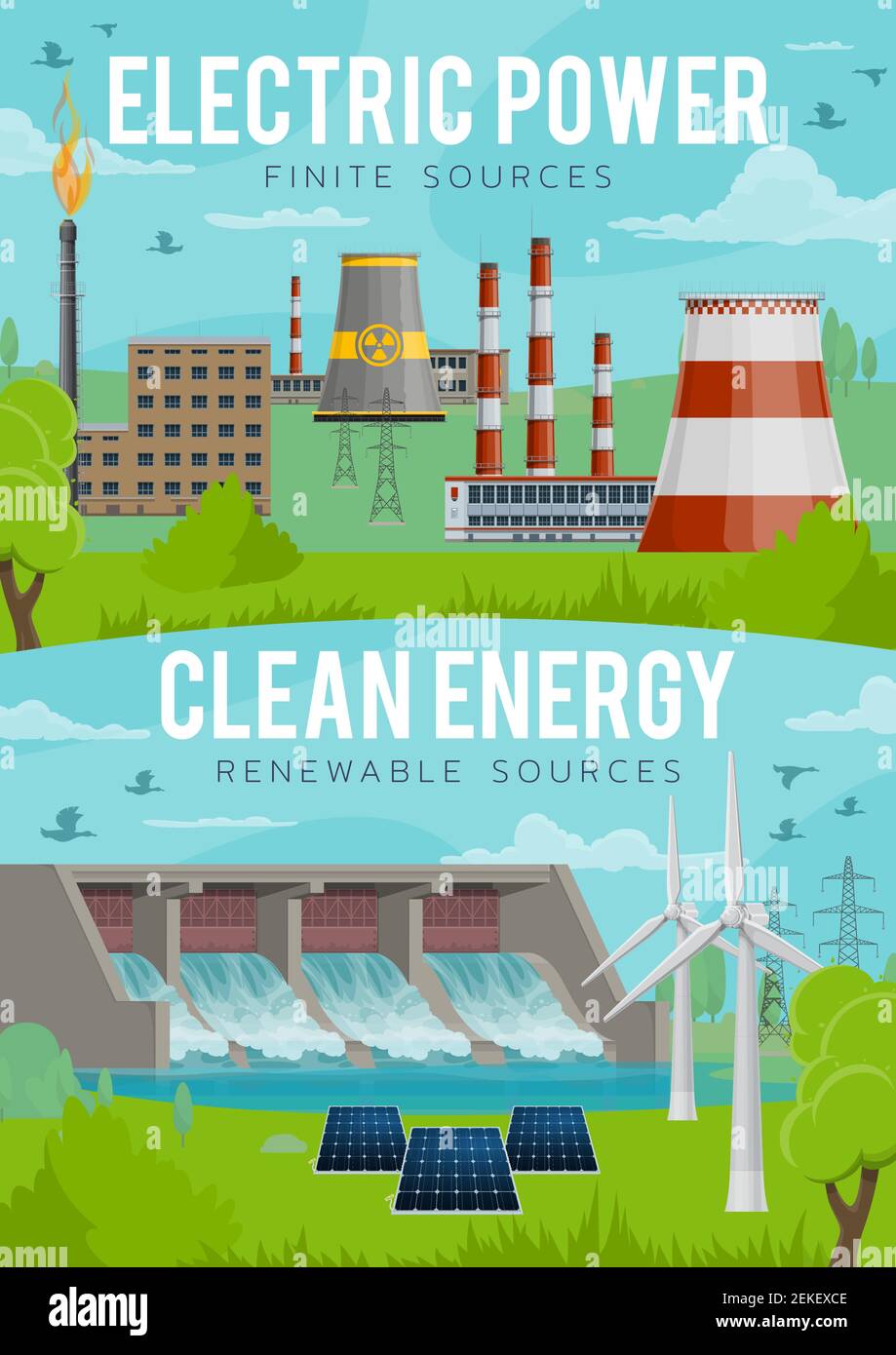 Green energy, power generation industry and eco electricity production ...