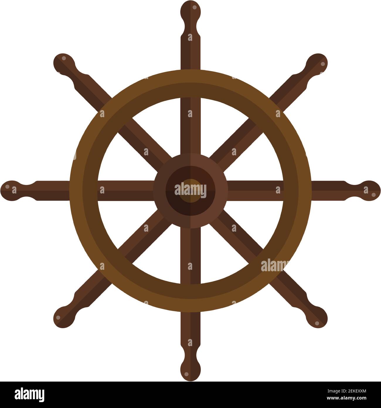 Ship steering wheel vector isolated on white background Stock Vector ...