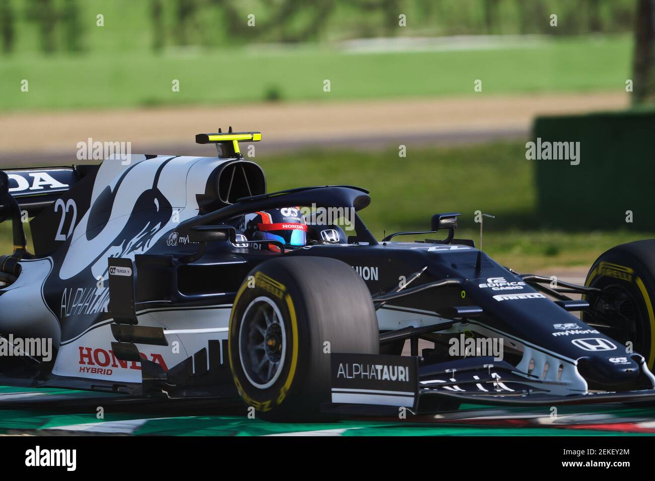 #22 Yuki Tsunoda - AlphaTauri during 2021 F1 team Alphatauri testing ...