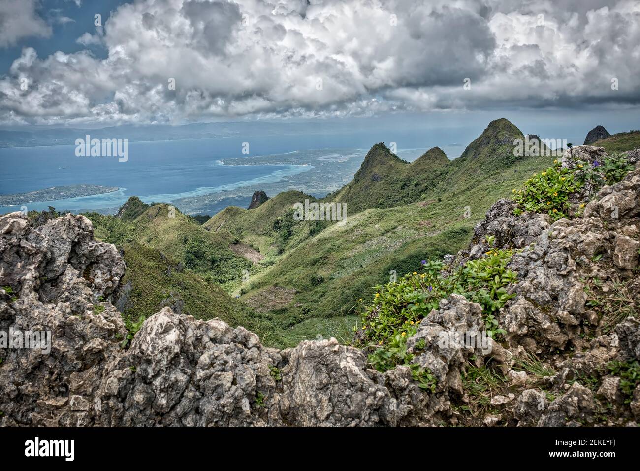 Osmena peak, Cebu, Philippines, landscape, travel, journey, sea Stock ...