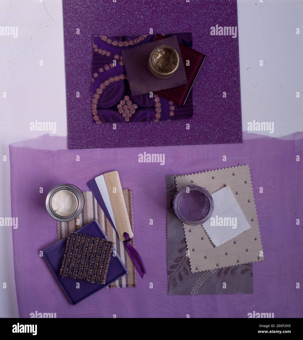 Samples of materials for craft or diy projecs Stock Photo - Alamy