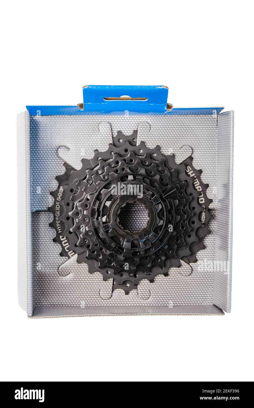 Krasnodar, Russia - February 12, 2021: New Black Shimano 8-speed ...