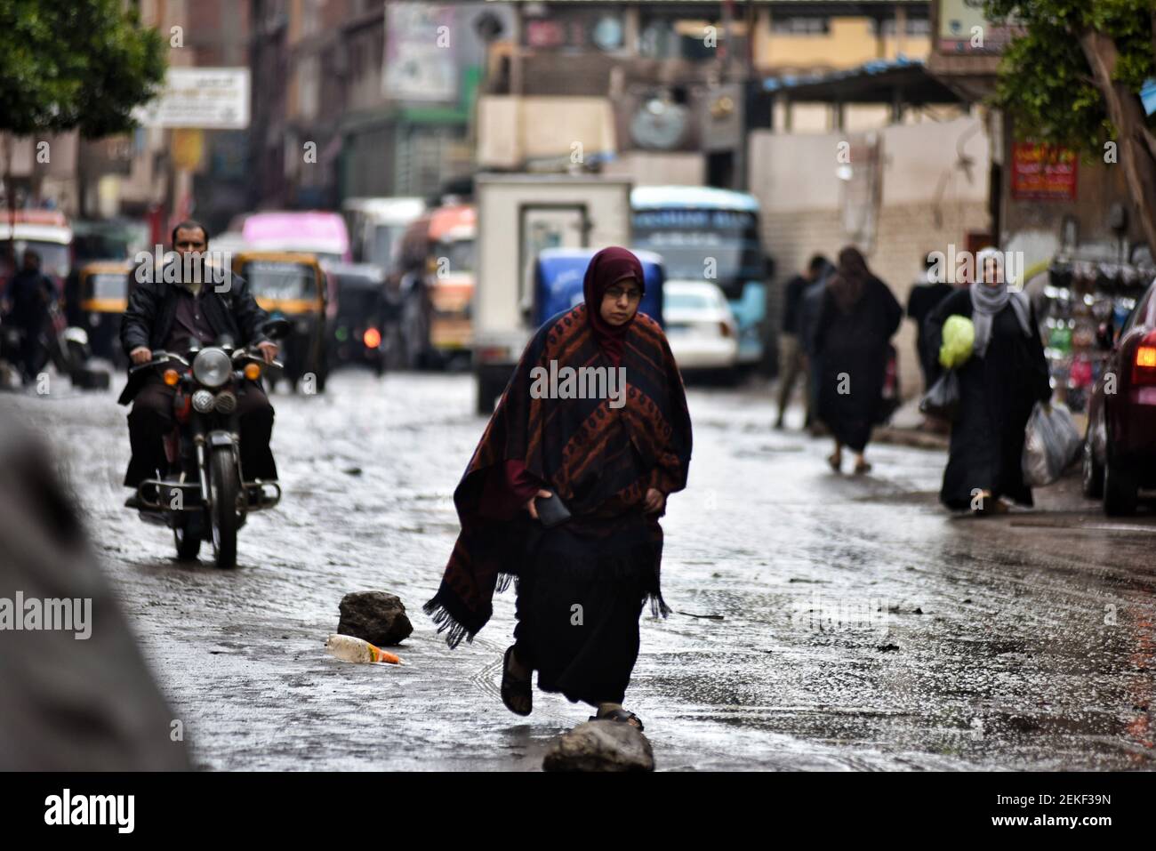 February 23, 2021: Shubra El-Kheima, Egypt. 23 February 2021 ...