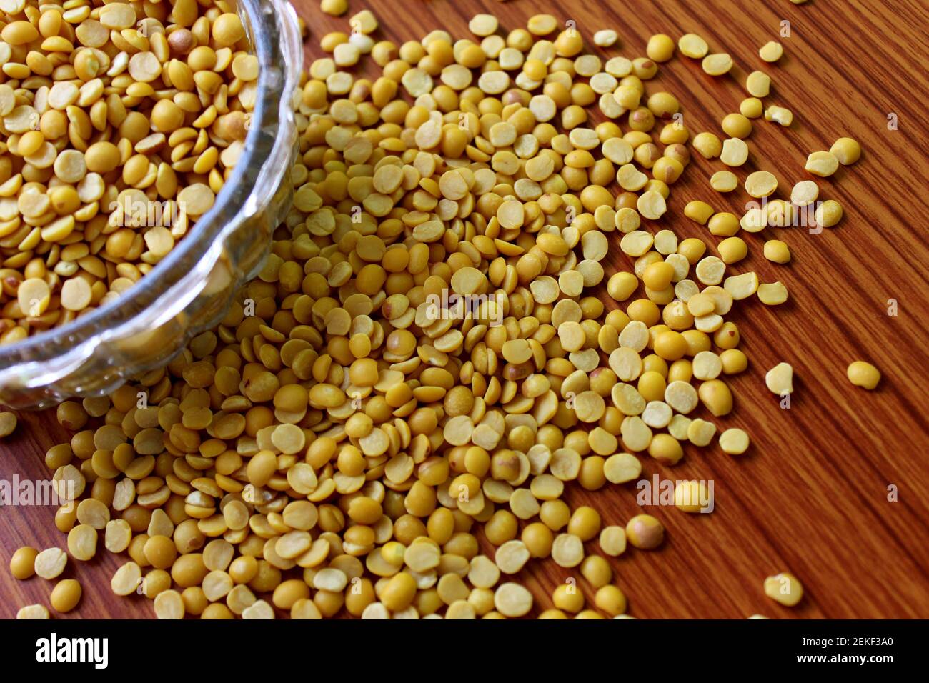 split pigeon peas ( Arhar Dal ) Organic Toor Dal in Bowl, Selective ...
