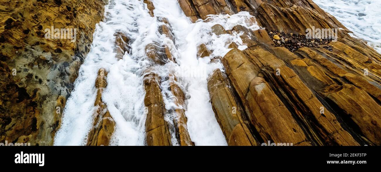 Surf on rocky seacoast, Point Lobos State Natural Reserve, Carmel ...